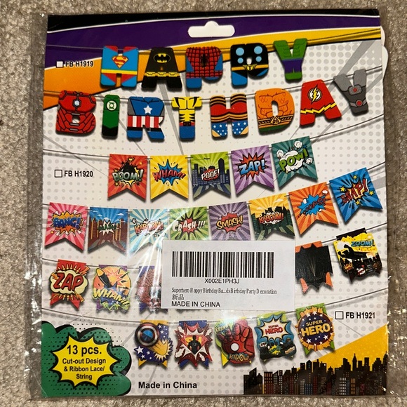 Unbranded | Party Supplies | Superhero Happy Birthday Banner | Poshmark